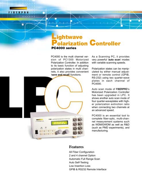 Lightwave Polarization Controller