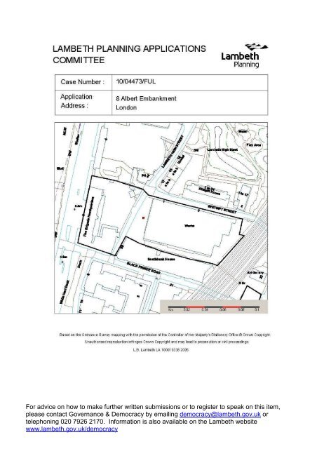 8 Albert Embankment, SE1 (Prince's Ward) (10 ... - Lambeth Council