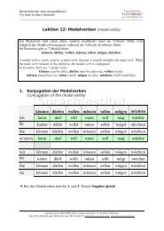 Konjugation von Verben im Perfekt - Learn German Online