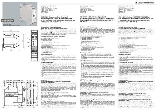 MSI-SR2/F - Leuze electronic