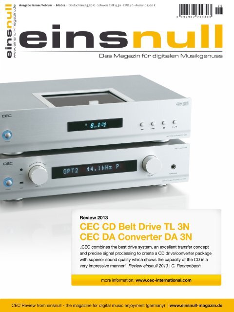 CEC CD Belt Drive TL 3N CEC DA Converter DA 3N