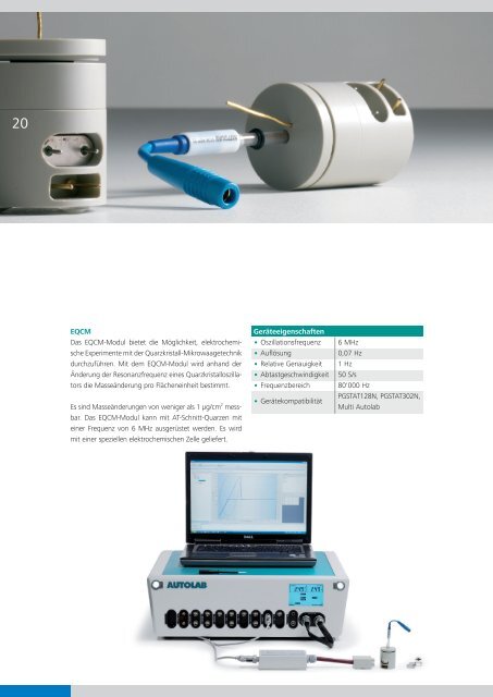 20 EQCM Das EQCM-Modul bi