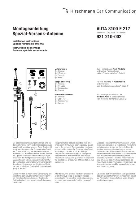 921 210-002 - Hirschmann Car Communication