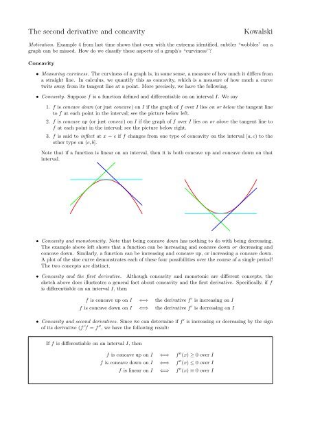 Concavity and inflection