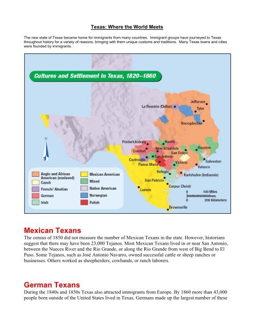 Texas Settlements Map Into German Map Of German Settlements And