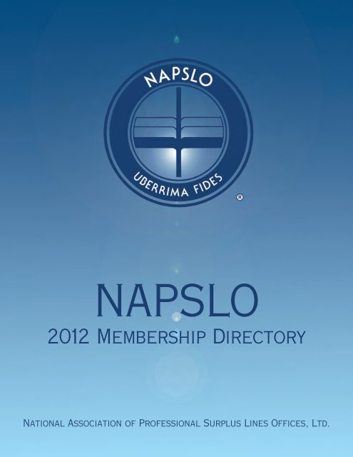 2012 Membership Directory - NAPSLO