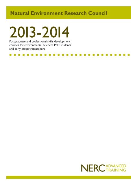 PPSD courses brochure - NERC