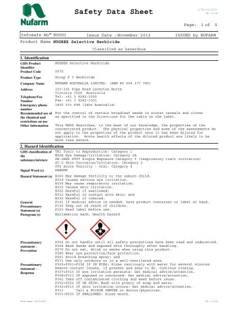 MSDS - Nufarm