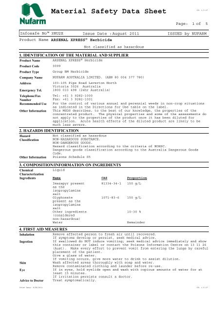 herbicide classification chart Archives