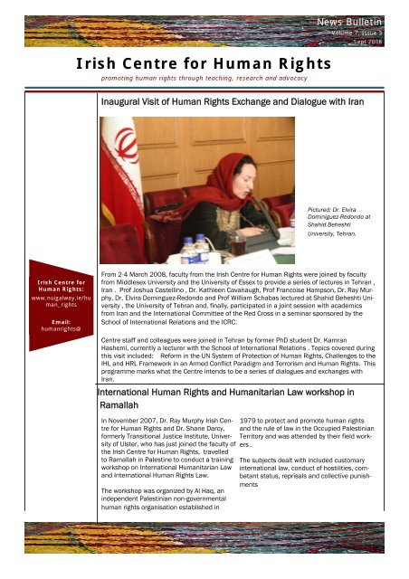 Irish Centre For Human Rights National University Of Ireland Galway