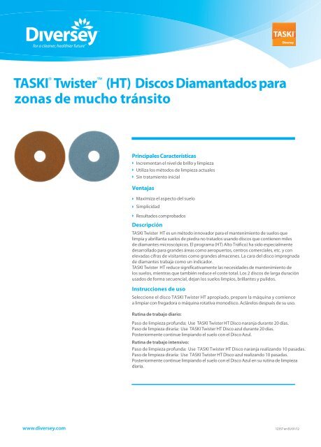 TASKI® Twister™ (HT) Discos Diamantados para zonas de mucho ...