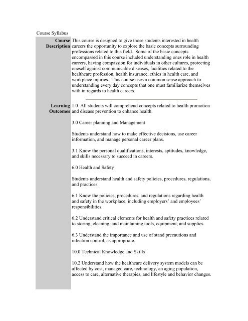 Course Syllabus Course Description This Course Is Designed To Give 