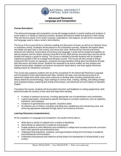 AP Language and Composition