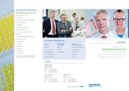 Biopharmaceuticals - NUVISAN Pharma Services