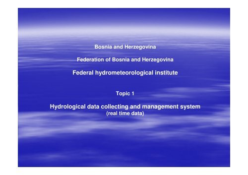 Hydrological data collecting and management system - NVE