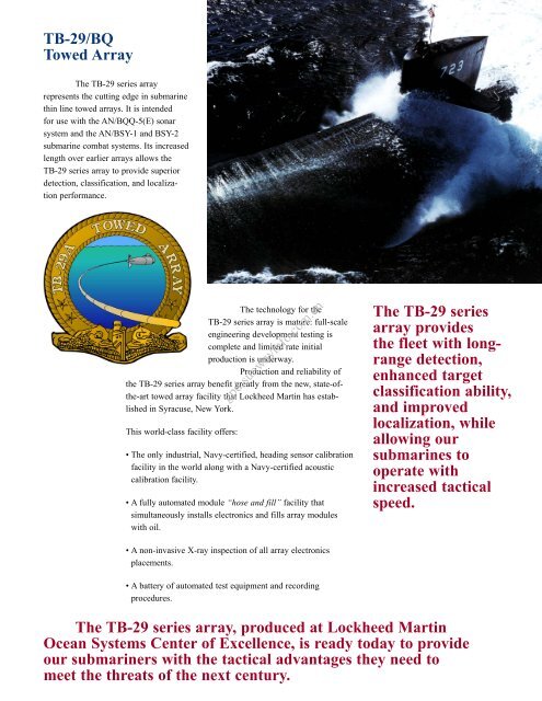 The TB-29 series array re