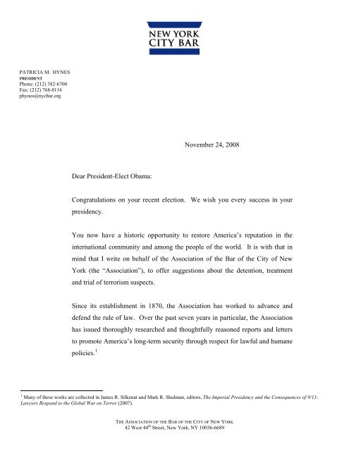 Letter To President Format