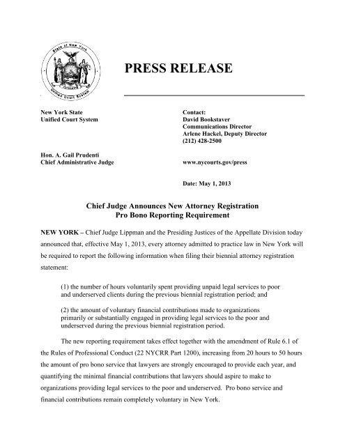 Chief Judge Announces New Attorney Registration Pro Bono ...