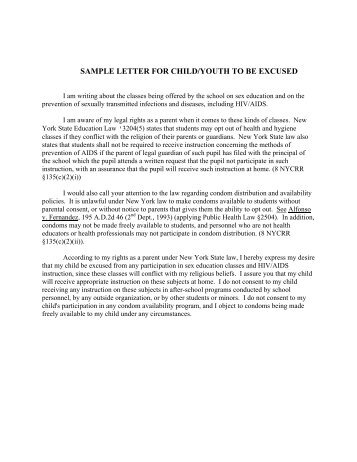 SAMPLE LETTER TO PARENTS - Spark Physical Education