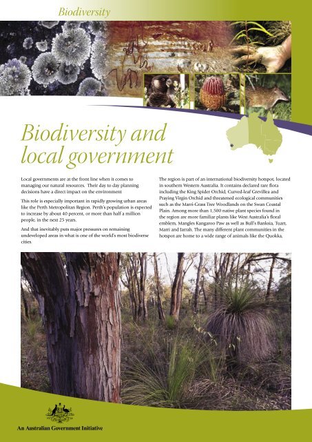 Biodiversity fact sheet series: Biodiversity and local government