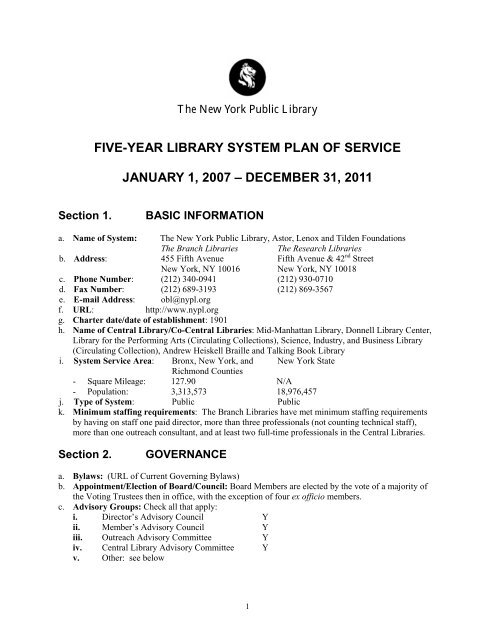 Section 3 - New York Public Library