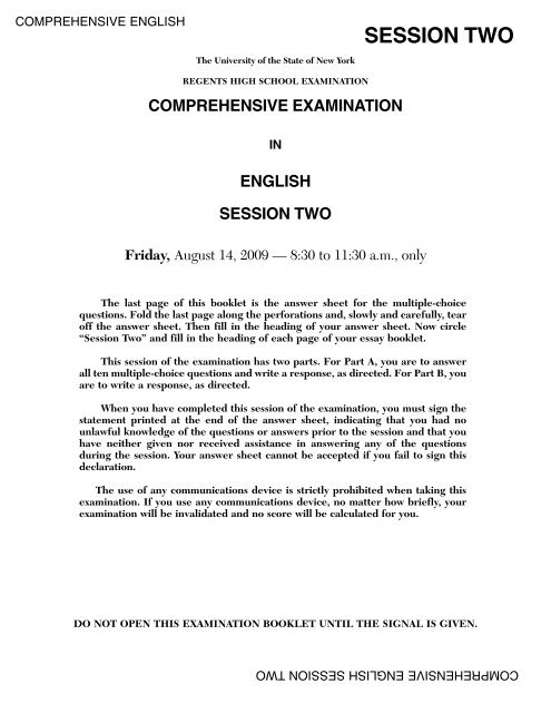 Comprehensive English Examination