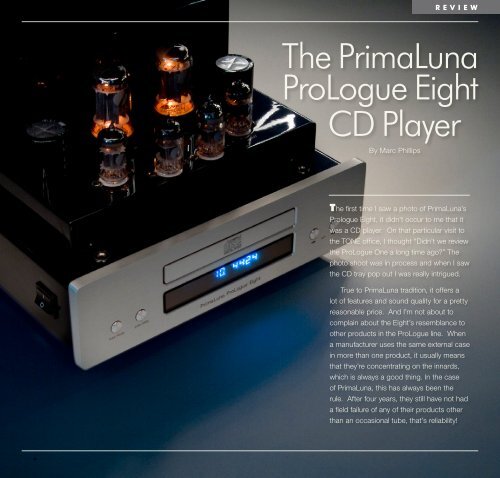The PrimaLuna ProLogue Eight CD Player - Durob