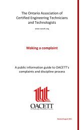 TECHNOLOGY REPORT GUIDELINES - oacett