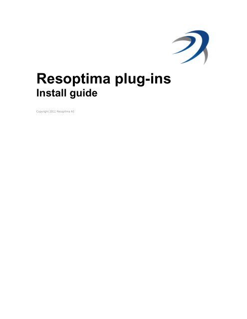 Resoptima plug-ins – Install guide - Ocean
