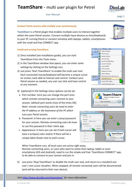 TeamShare User Manual - Ocean