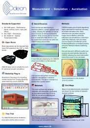 ROOM ACOUSTICS MODELLING SOFTWARE - Odeon