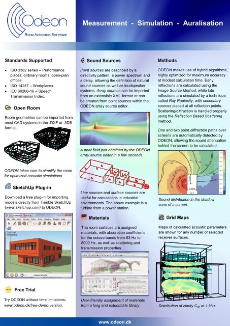 Flyer - ODEON Room Acoustics Software