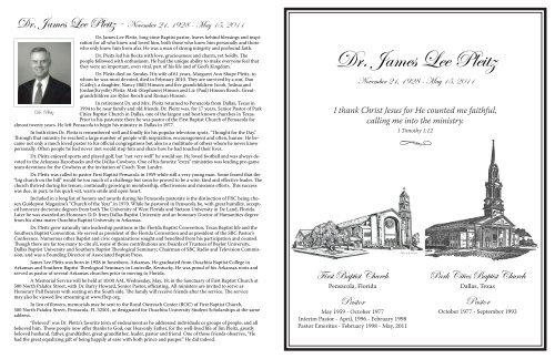 Dr. James Lee Pleitz