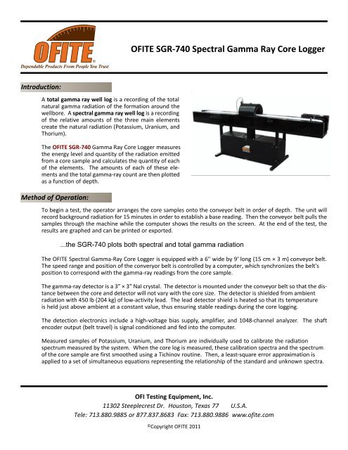 Download the Brochure (PDF) - OFI Testing Equipment, Inc.