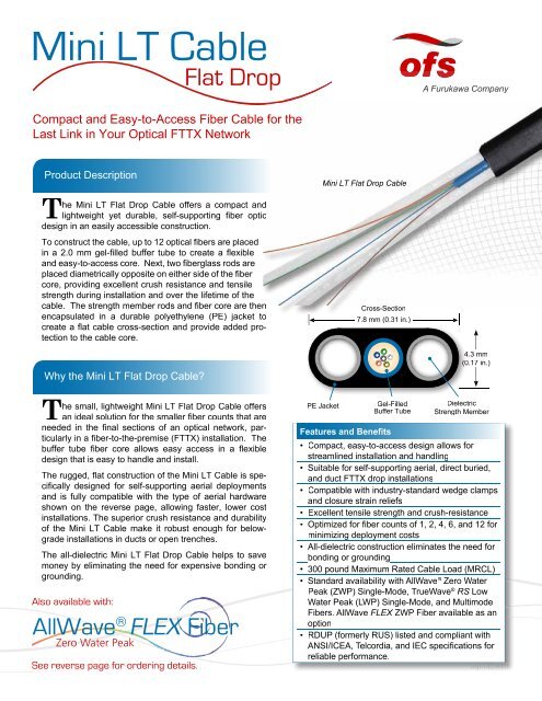 Mini LT Flat Drop Cable Brochure - OFS