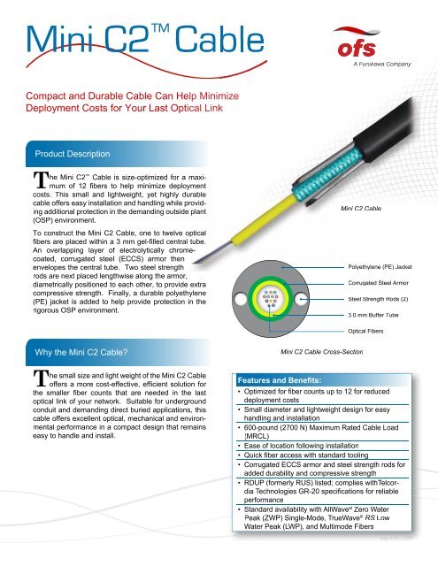 Mini C2™ Cable Brochure (324.61 KB) - OFS