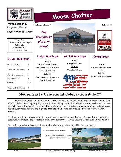 Worthington Moose Lodge 1427 - Ohio State Moose Association