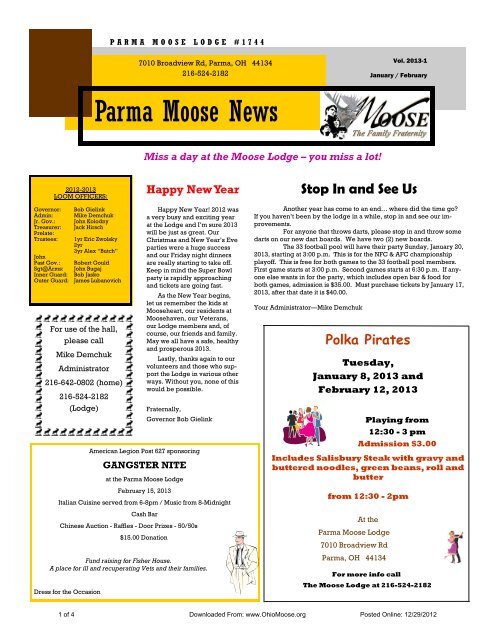 Parma Moose News