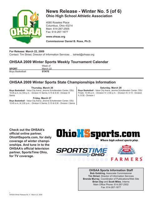Winter No. 5 - Ohio High School Athletic Association