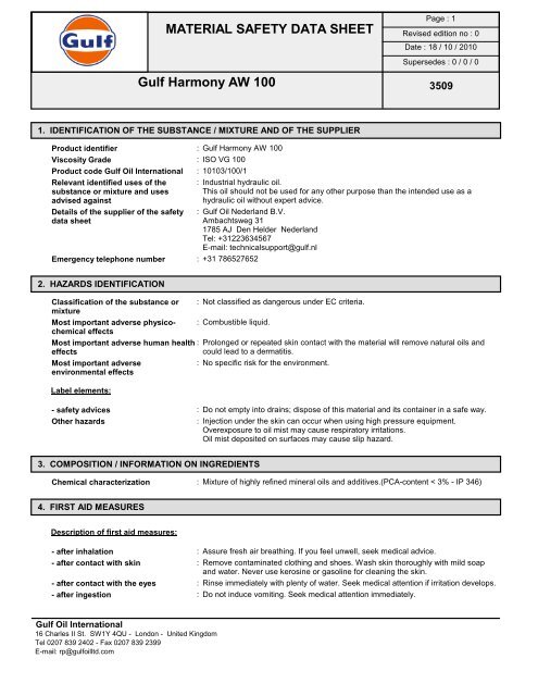 Iso Vg 100 Oil Data Sheet | 7petals.in