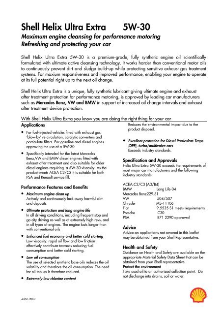 Shell Helix Ultra Extra 5W-30 - Oil car | Car engine oil