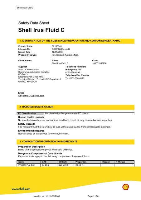 Shell Irus Fluid C - Oils & Stuff