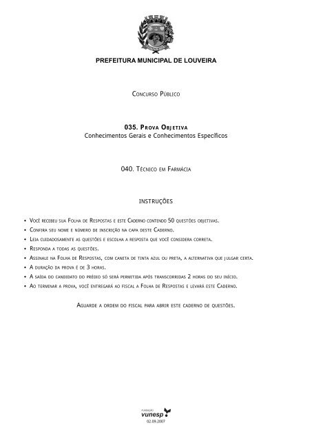 Prova - Concursos PÃºblicos