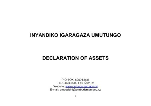 asset declaration form - Office of the Ombudsman