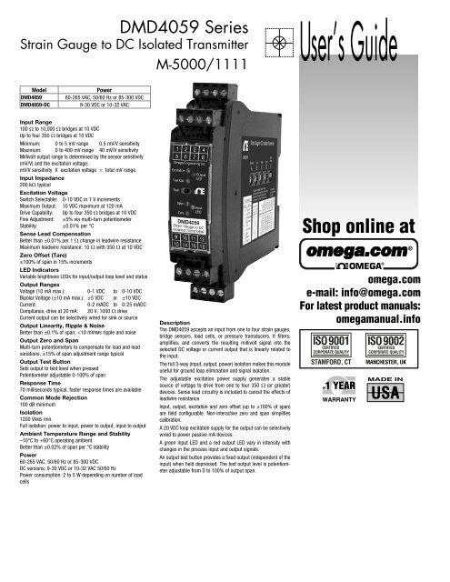 DMD4059 Series - Omega Engineering