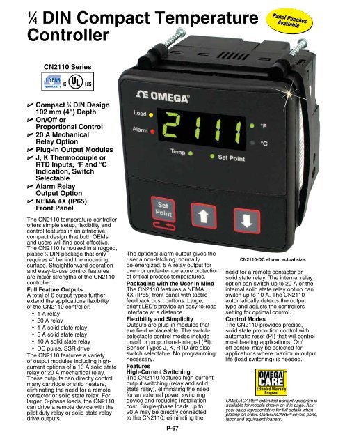 1/4 DIN Compact Temperature Controller