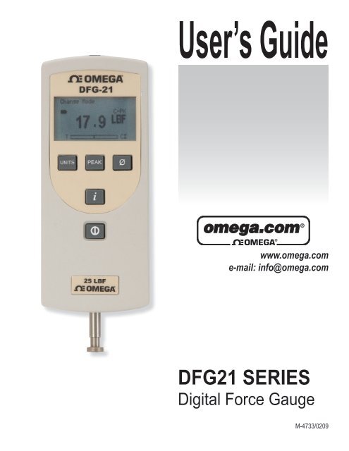 Manuals - Omega Engineering