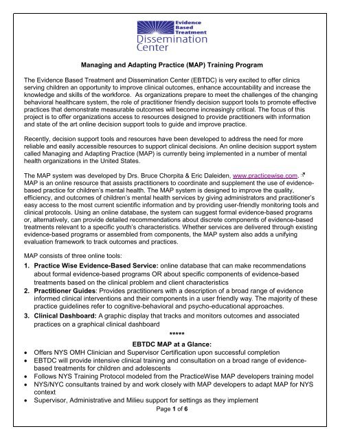 MAP Training Program - New York State Office of Mental Health