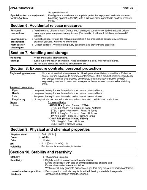 APEX POWER PLUS Page: 2/3