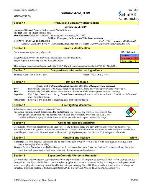 Sulfuric Acid Liquid Fire
